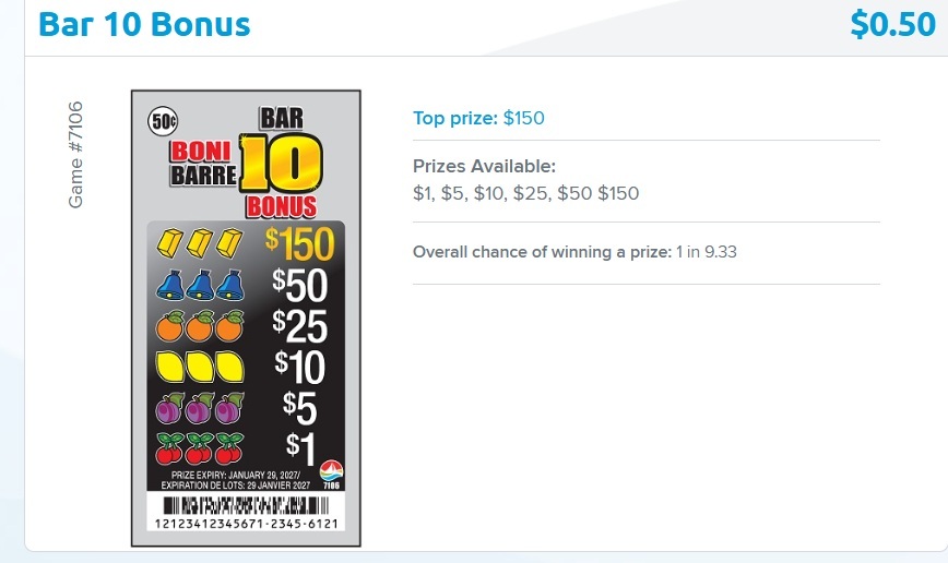 Break Open Tickets In Canada - Play Lottery